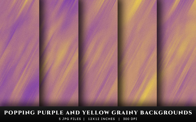 Popping Purple and Yellow Grainy Texture Backgrounds