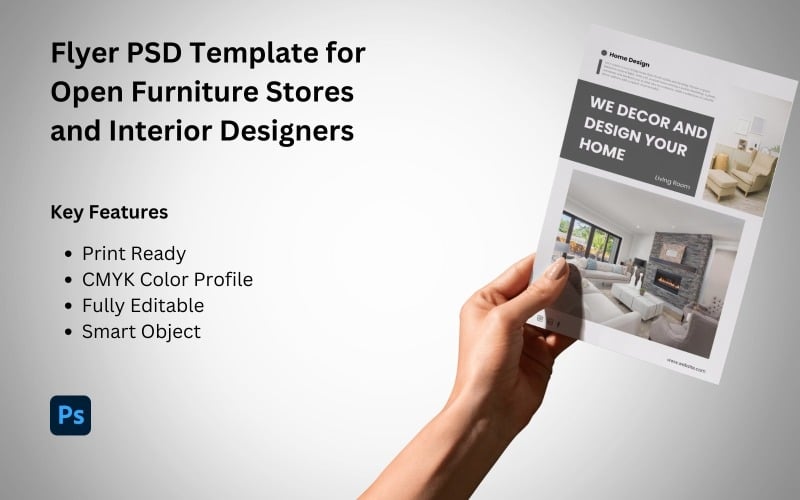 Modèle PSD de flyer pour magasin de meubles et agence de décoration d ...