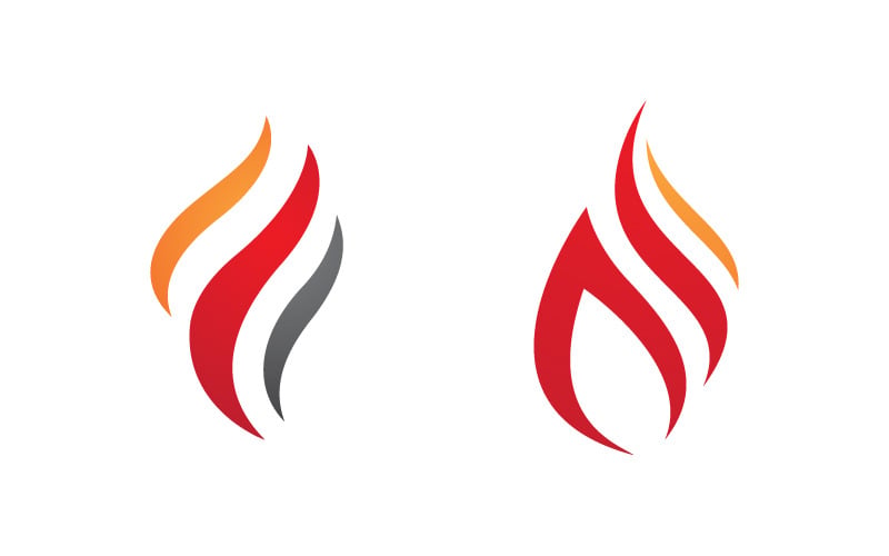 Flames Logo icon illustration vector design template v.11
