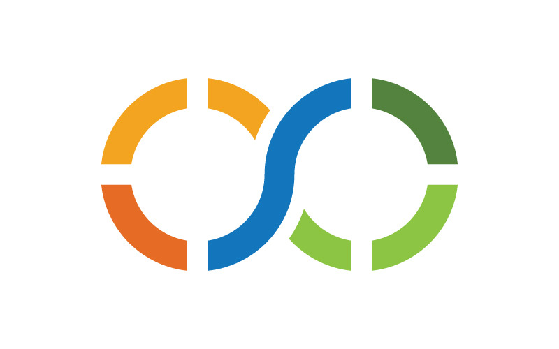 Modèle de conception de logo moderne avec lettre C v.8