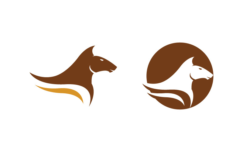 Modèle de conception d'icône de logo de cheval fort v.2