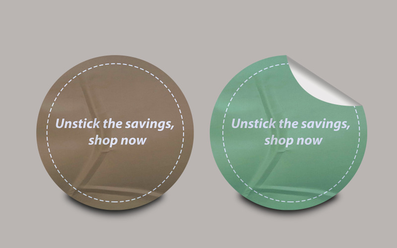 Sticker Mockup Template Design -Tm 10 - TemplateMonster