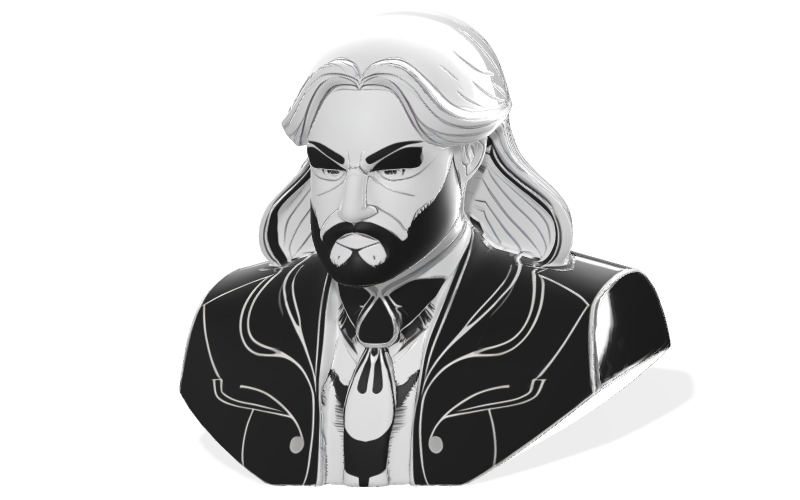 3D Illustrated Character Bust 3D Model - TemplateMonster