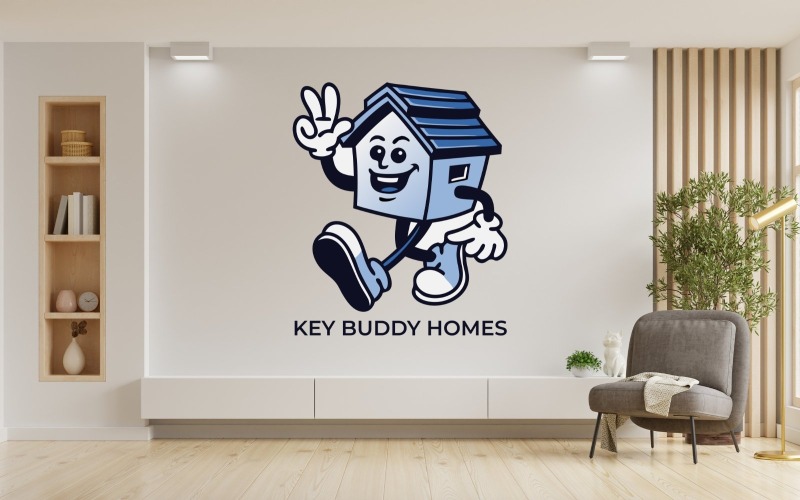 Key Buddy Homes logo tasarım Şablonu - TemplateMonster