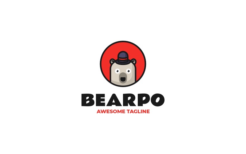 Logotipo simples do mascote Bearpo #508778 - TemplateMonster