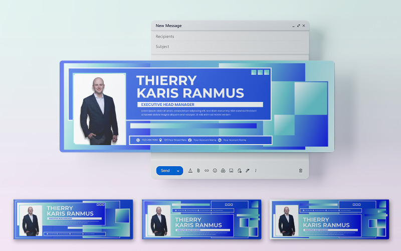 Gradient Email Header Template 2447 #508837 - TemplateMonster