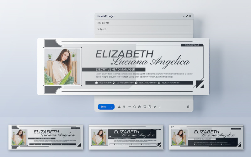 Minimalist Email Header Template 301 - TemplateMonster