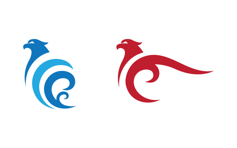 Eagle hawk wing icon Template logo illustration design v.11