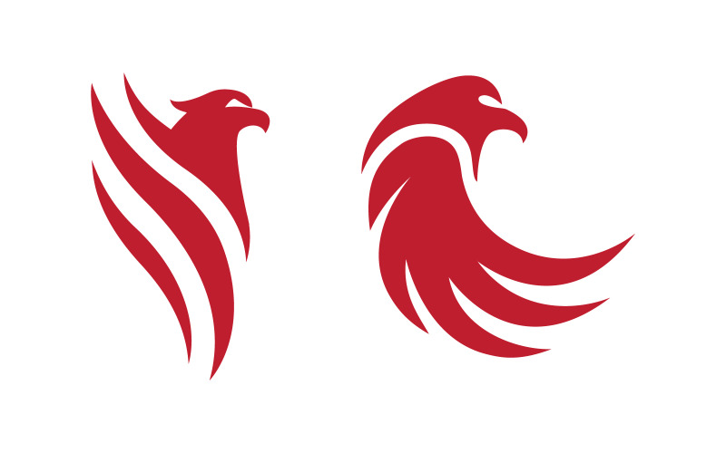 Eagle hawk wing icon Template logo illustration design v.15