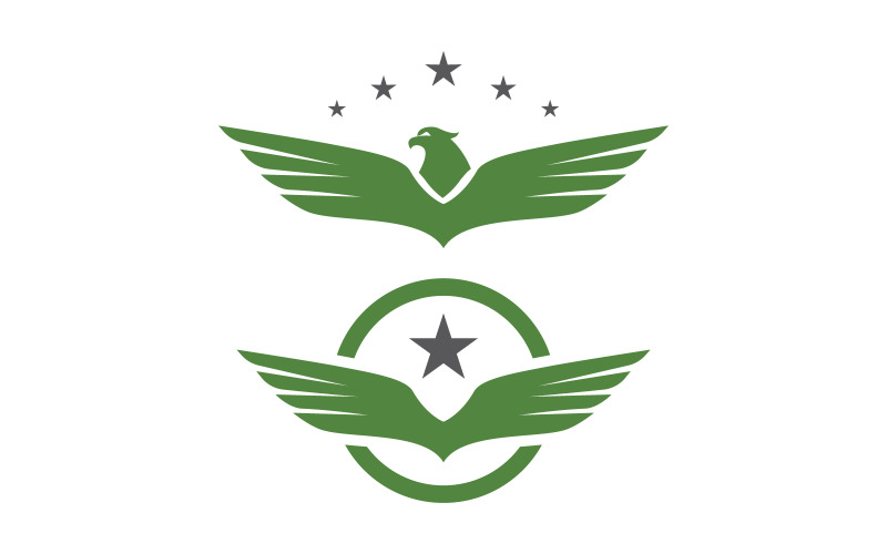 Eagle hawk wing icon Template logo illustration design v.17
