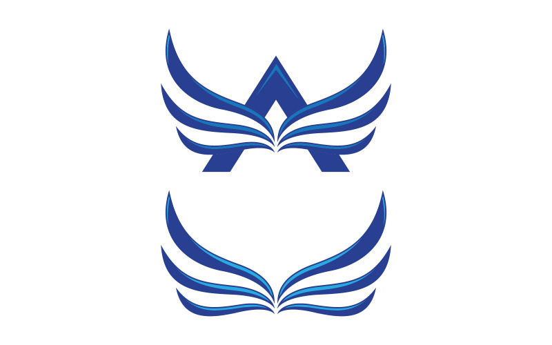 Eagle hawk wing icon Template logo illustration design v.24