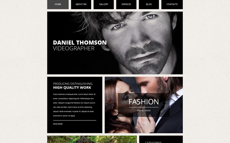 Bootstrap-Vorlagen für Videografen für Videografie- und Kameramann ...