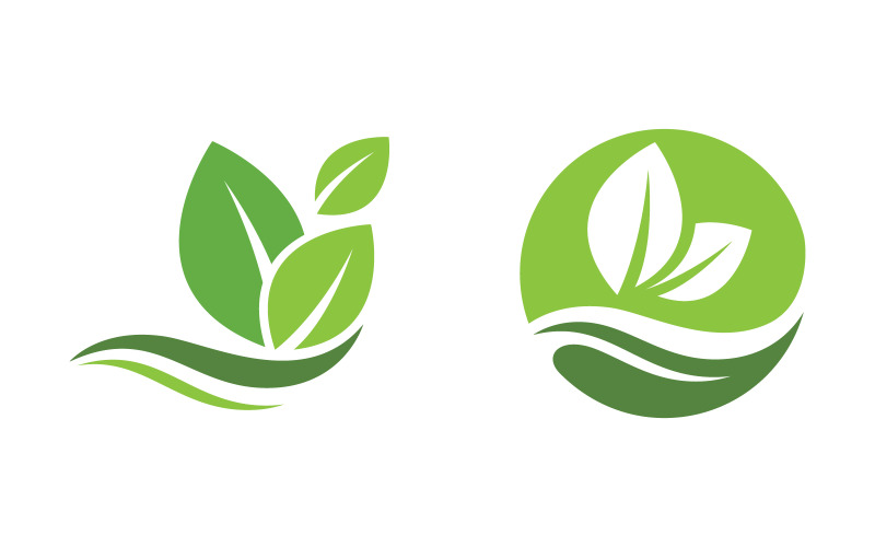 Folha de árvore verde ecologia natureza elemento vetor design v.50