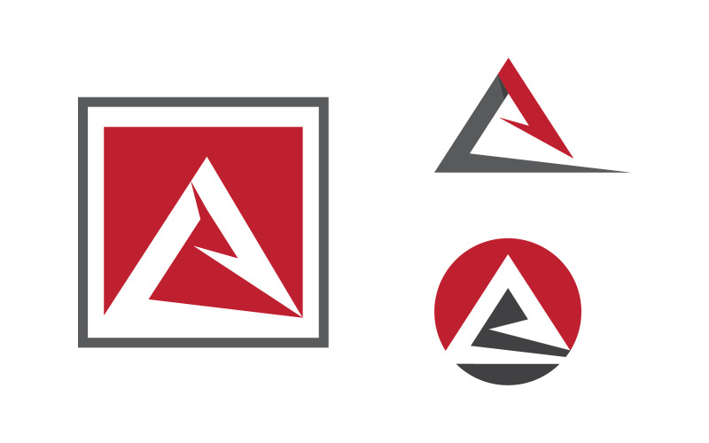 Plantilla de diseño de concepto empresarial de logotipo con letra A v.66