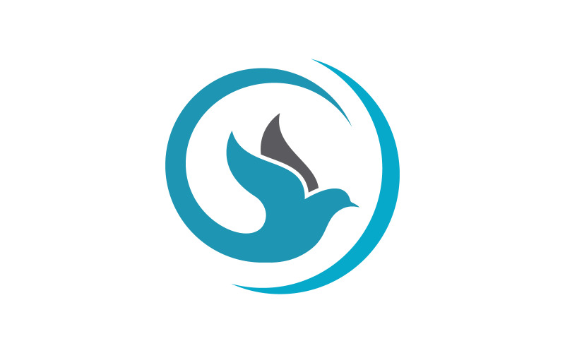 Bird dove icon logo design vector illustration v.5