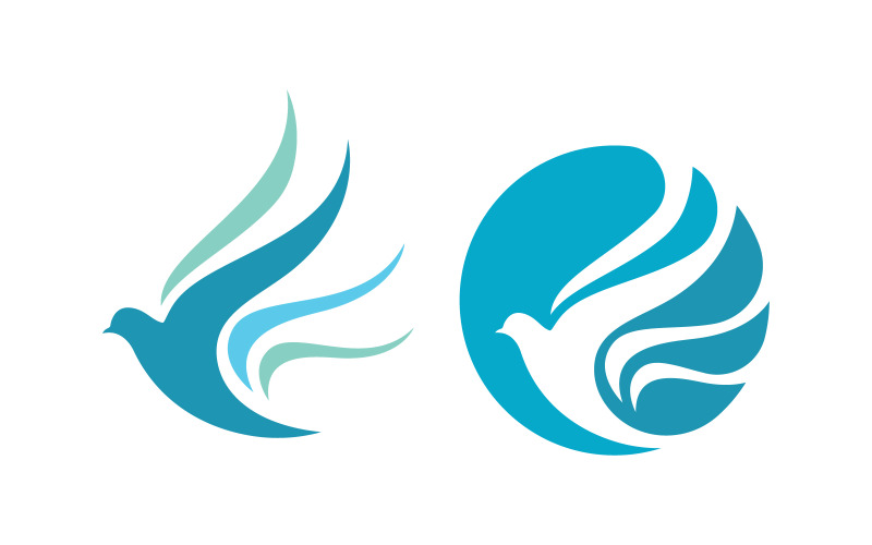 Bird dove icon logo design vector illustration v.7