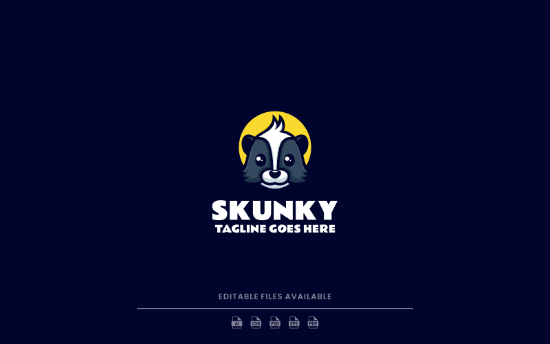 Logotipo de mascote simples Skunky #509272 - TemplateMonster