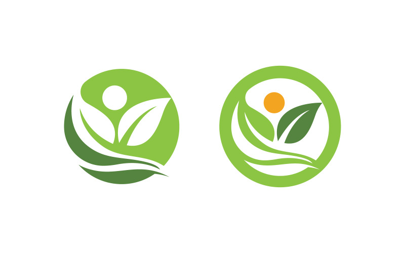 Healthy life tree leaf concept logo design template v.71