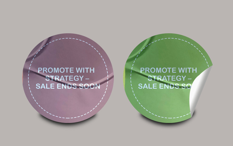 Sticker Mockup Template Design -Tm 28 - TemplateMonster