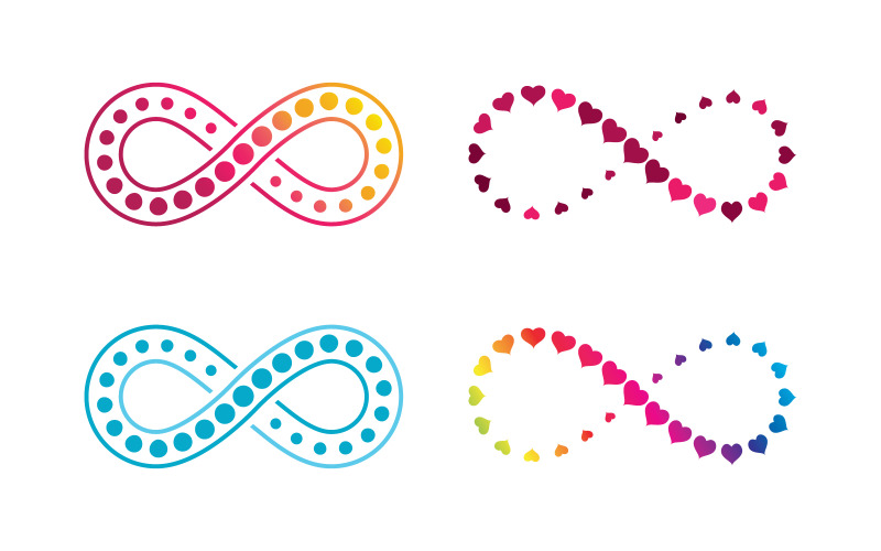 Infinity motion logo Design Vector icon illustration v.14