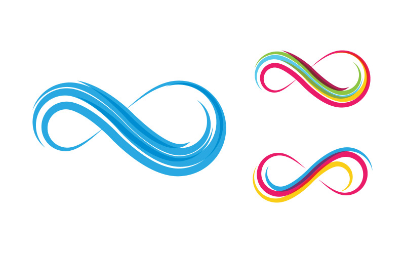 Infinity motion logo Design Vector icon illustration v.9