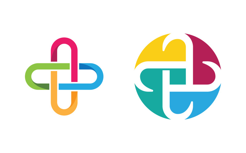 People group care community network and social logo design v.214