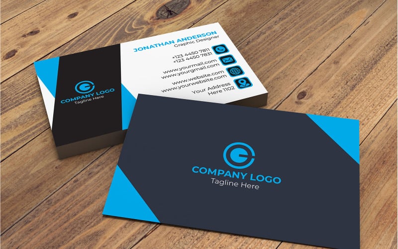 Creative Minimal Business Card Template - TemplateMonster
