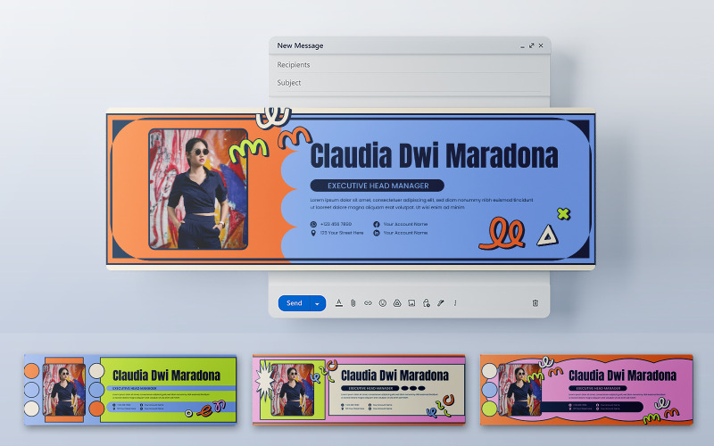 Playful Email Header Template 247 #510277 - TemplateMonster