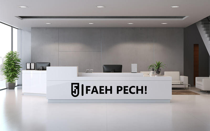 Reception logo mockup | Reception mockup - TemplateMonster