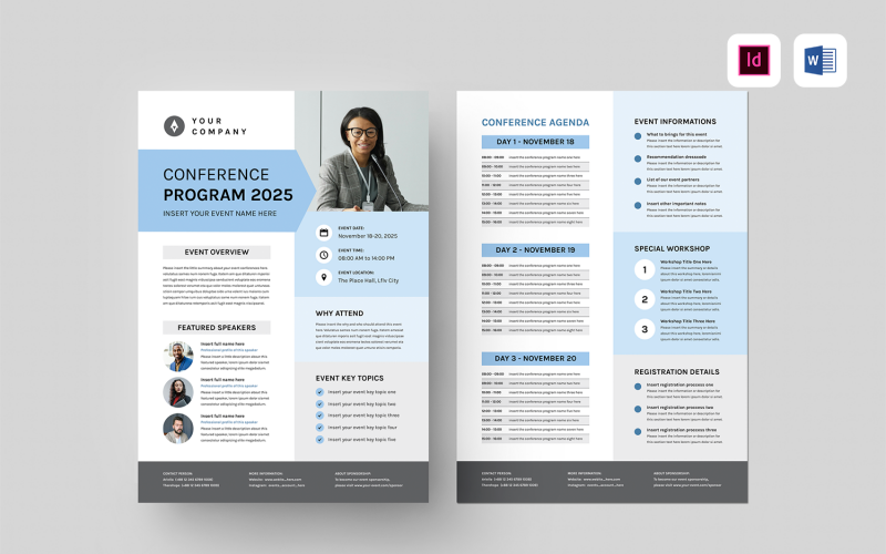 Programme de la conférence | Microsoft Word et Adobe InDesign