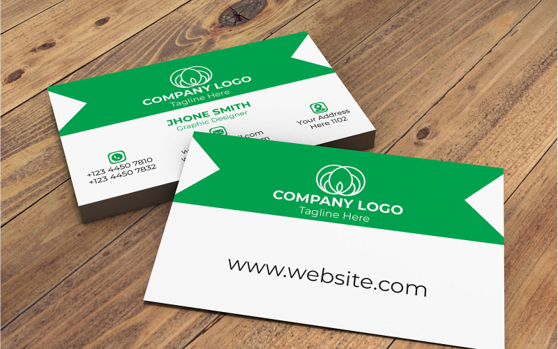 Corporate Business Card Layout Design - TemplateMonster