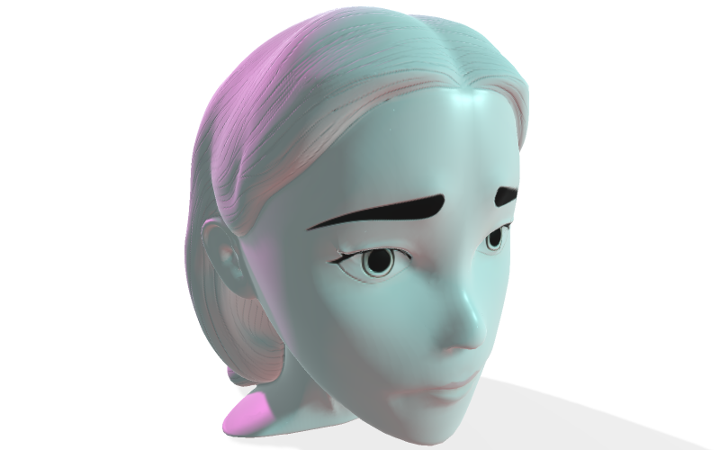 Serene Stylized Face Bust 3D Model #510621 - TemplateMonster
