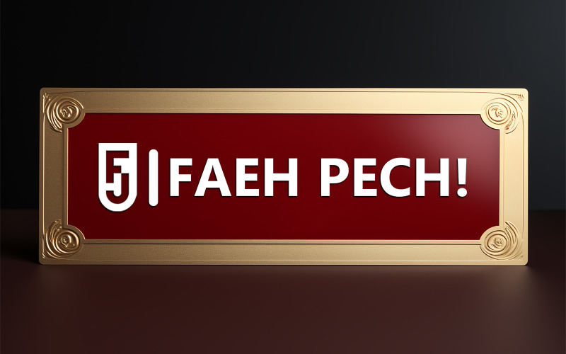 Nameplate logo mockup | luxury nameplate mockup