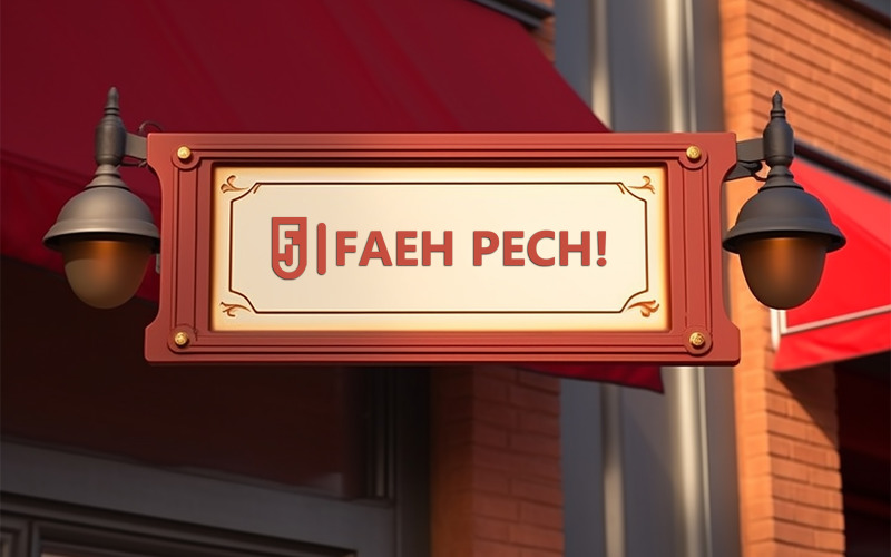 Store front sign board mockup #510721 - TemplateMonster