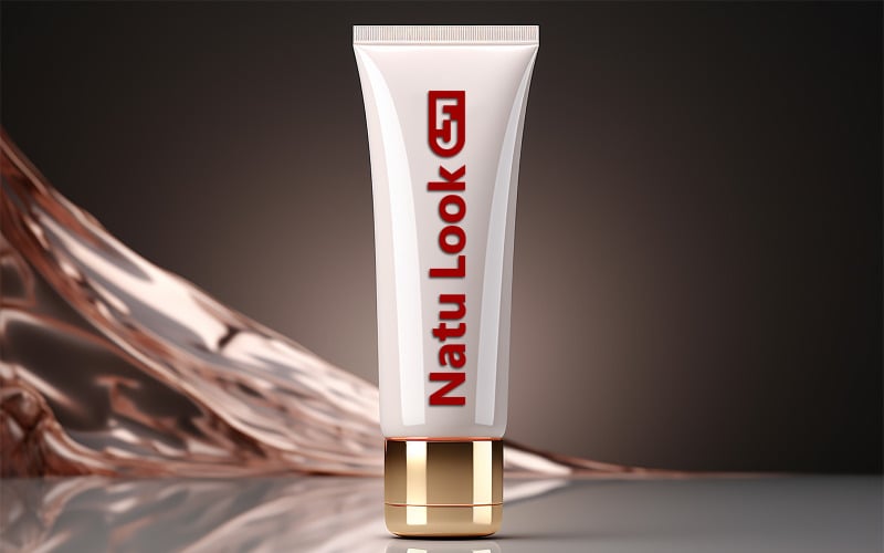White tube logo mockup | tube mockup design - TemplateMonster
