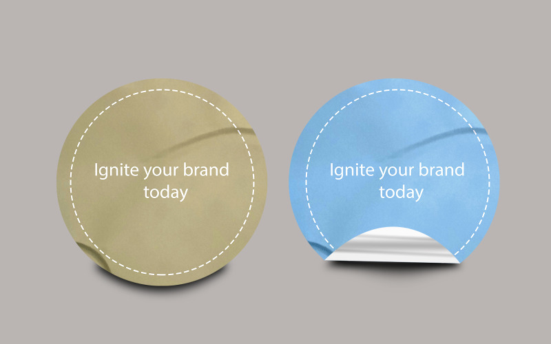 Sticker Mockup Template Design -Tm 39 - TemplateMonster