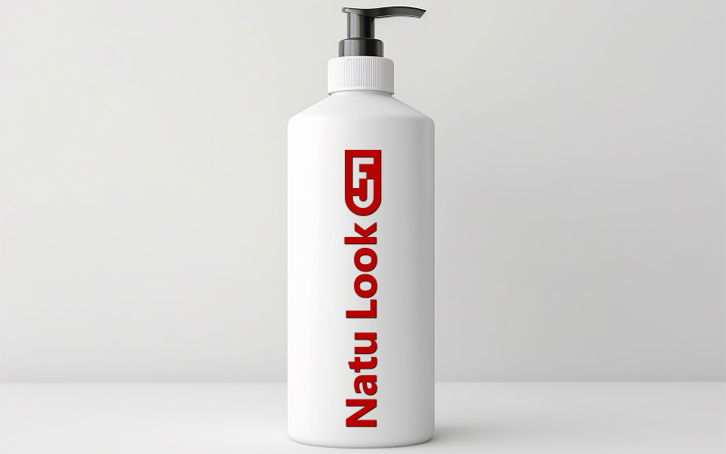White bottle logo mockup | bottle logo mockup