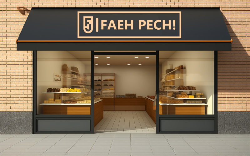 Bakery front mockup design | Store front mockup | Bakery mockup