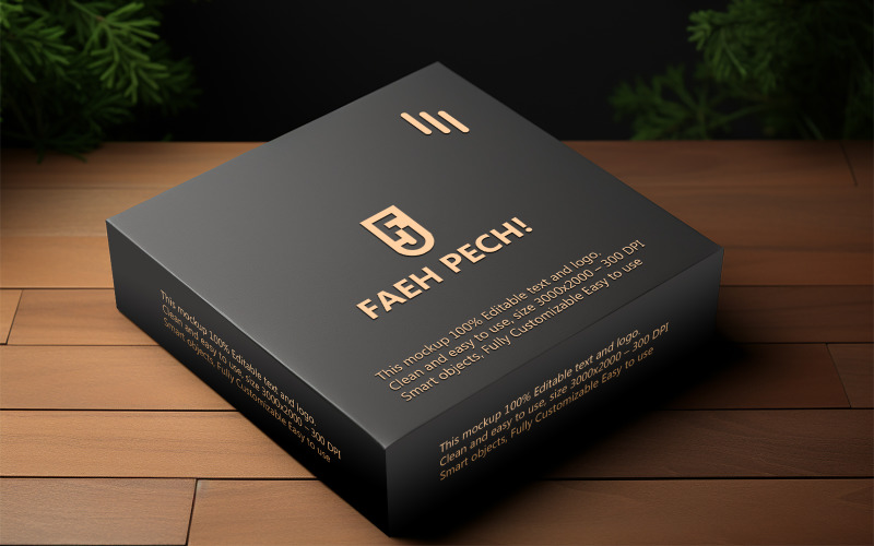 Black box logo mockup | Luxury box mockup | Box mockup