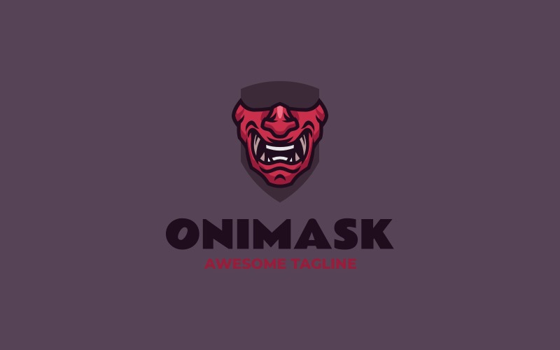 Oni Mask Simple Mascot Logo 35 #511087 - TemplateMonster