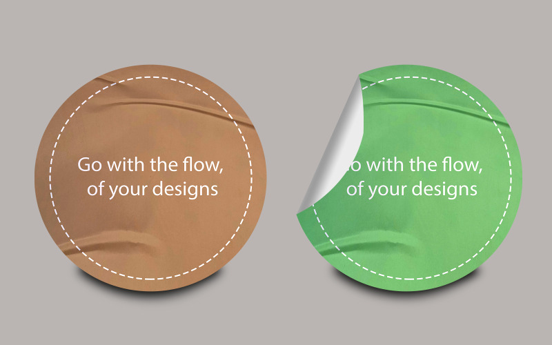 Sticker Mockup PSD Template Design 50 - TemplateMonster