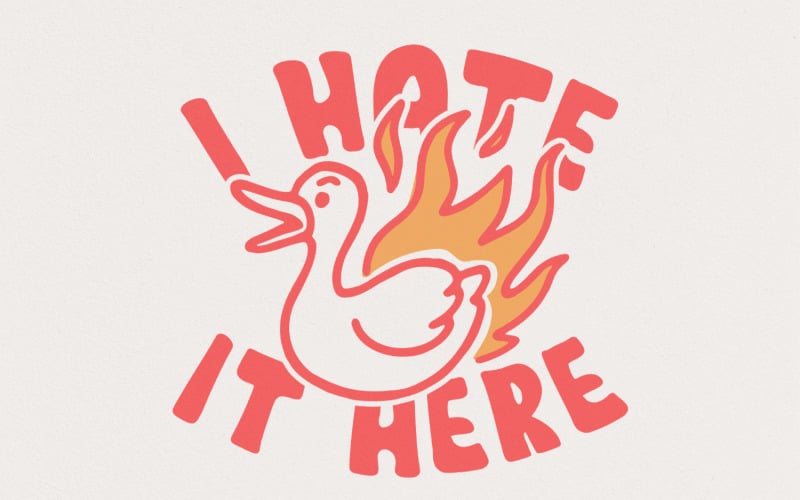 Silly Goose PNG, I Hate It Here PNG, Trendy PNG Download, Anxious Goose ...