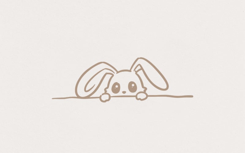 Peeking Cute Rabbit png, PNG Digital Download, Printable Template, png ...