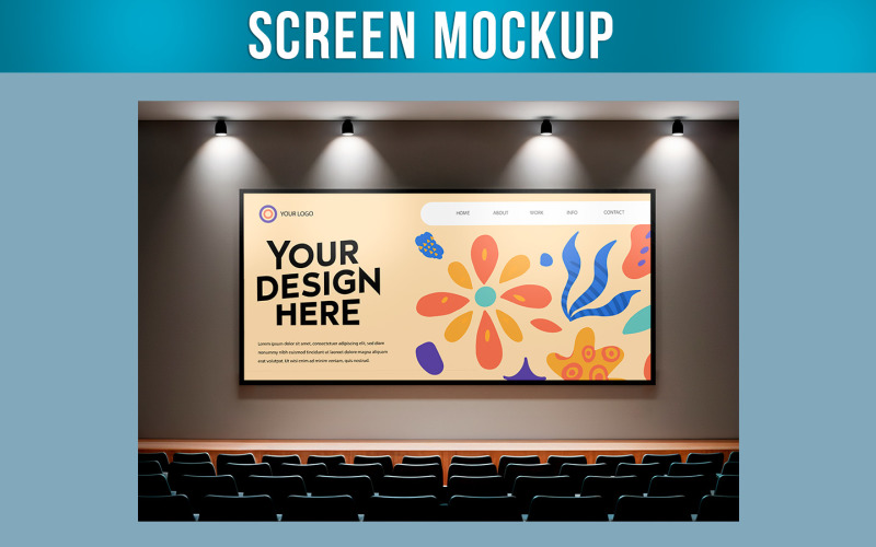A Auditorium Screen Mockup #511803 - TemplateMonster