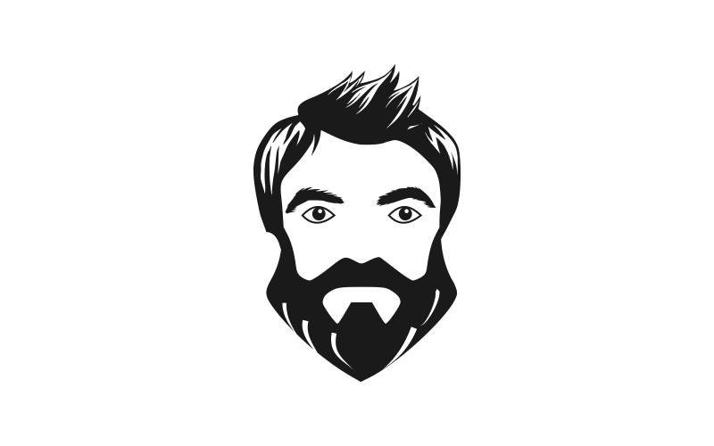 Beard Face Barber Logo Template #512059 - TemplateMonster
