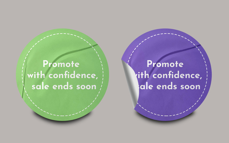 Sticker Mockup PSD Template Design -Tm 82 - TemplateMonster