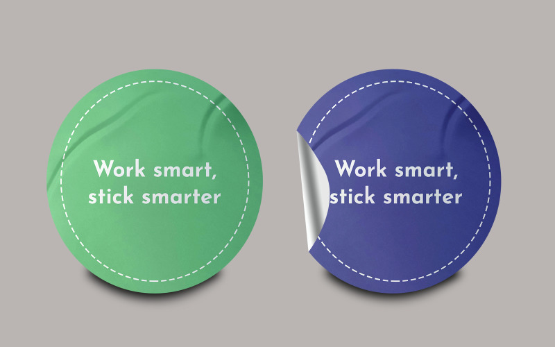 Sticker Mockup PSD Template Design -Tm 83 - TemplateMonster