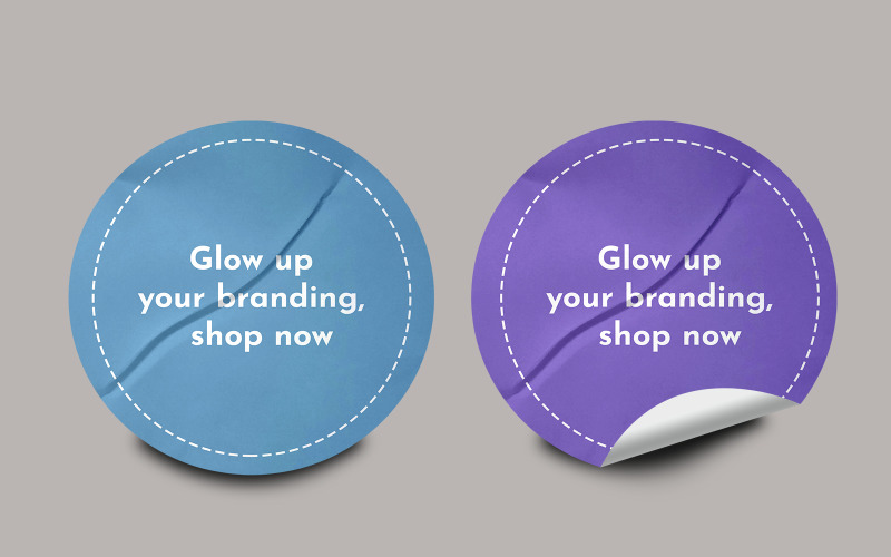 Sticker Mockup Template Design -Tm 76 - TemplateMonster