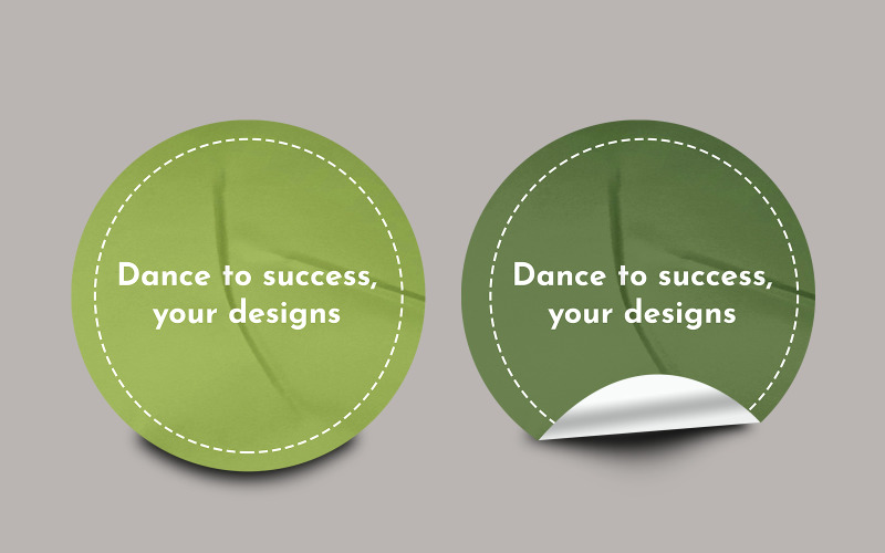 Sticker Mockup PSD Template Design 4 - TemplateMonster