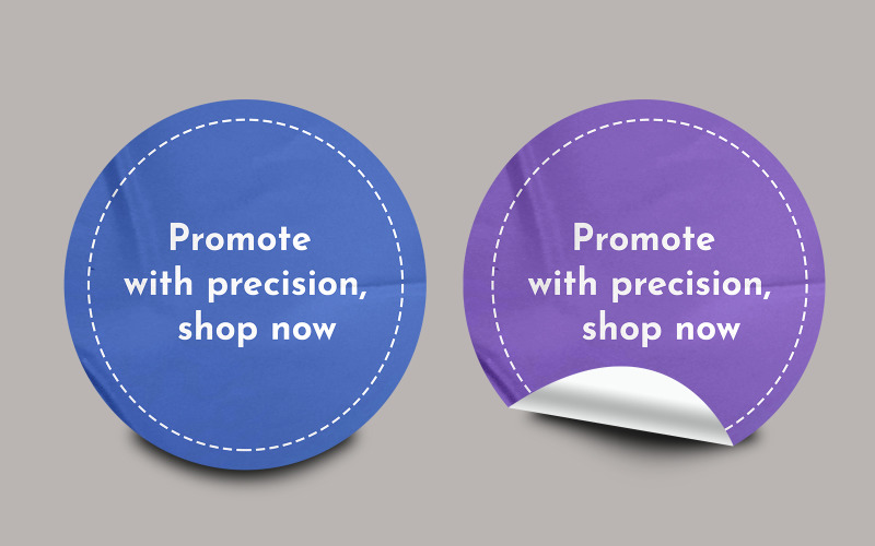 Sticker Mockup PSD Template Design 5 - TemplateMonster